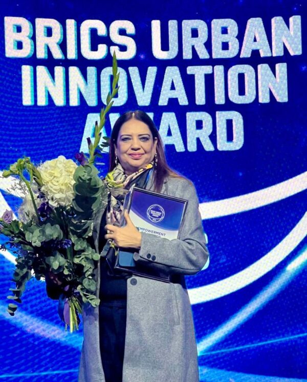CHANDIGARH MAYOR HARPREET KAUR BABLA AWARDED PRESTIGIOUS AWARD AT BRICS URBAN INNOVATION FORUM ...